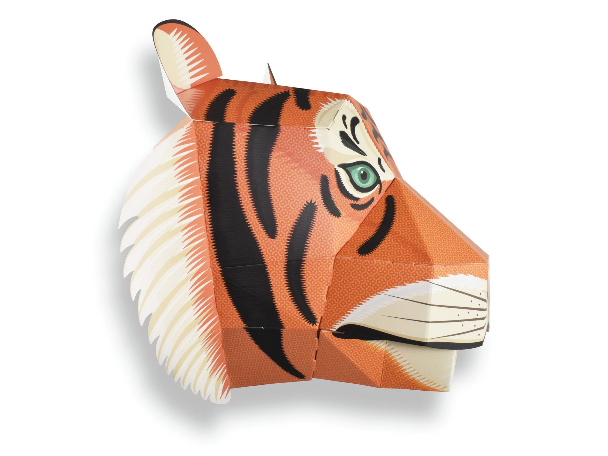 Create Your Own Majestic Tiger Head Wall Mounted Paper Model - Etsy