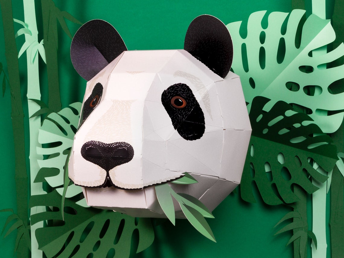 Create Your Own Giant Panda Head | Etsy UK