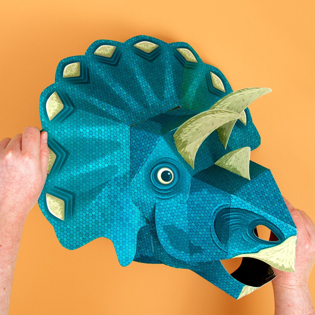 Make Your Own Triceratops Mask - Etsy
