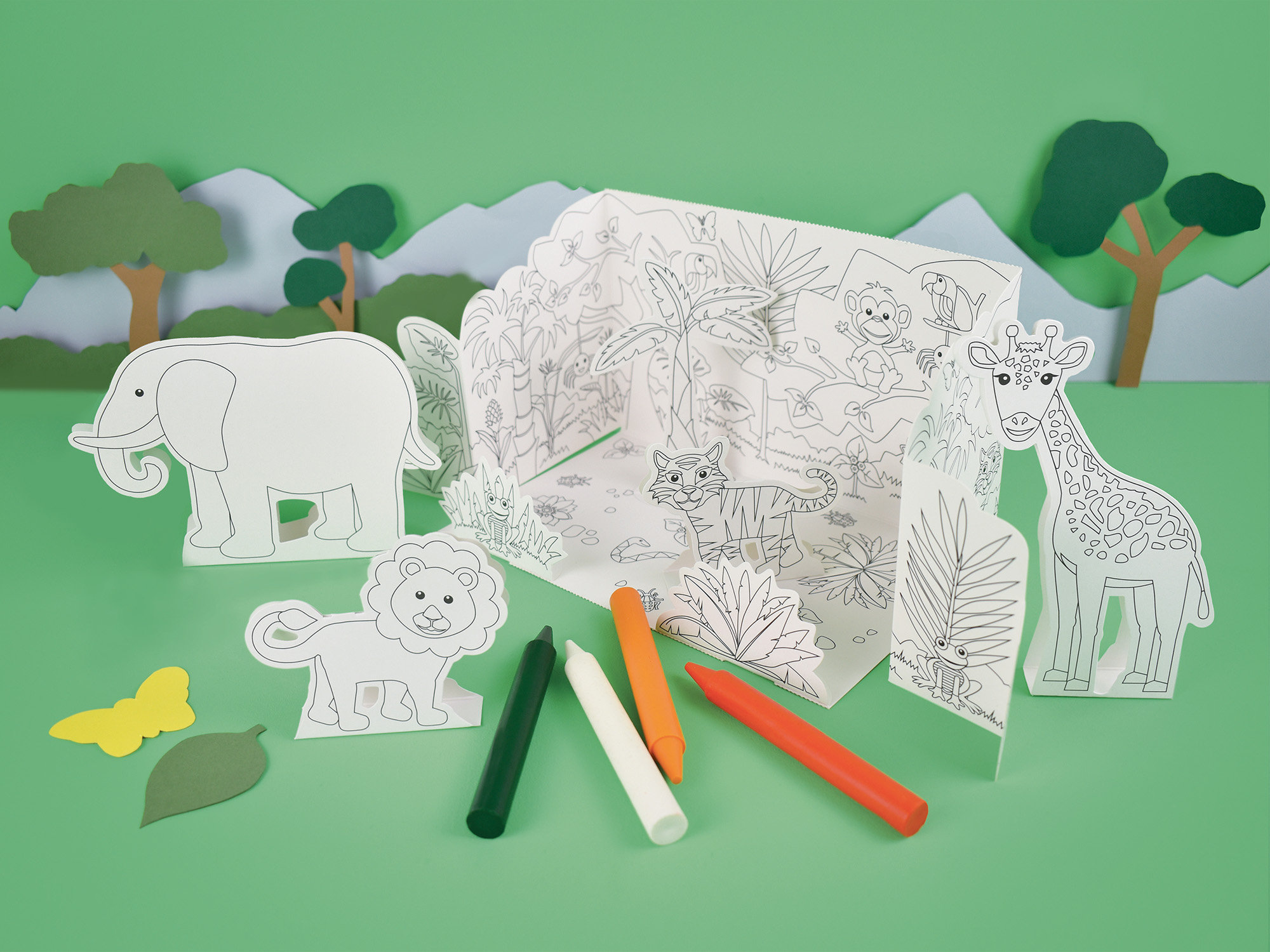 Colour in Pop-up Jungle Fold Out Play Scene - Etsy UK