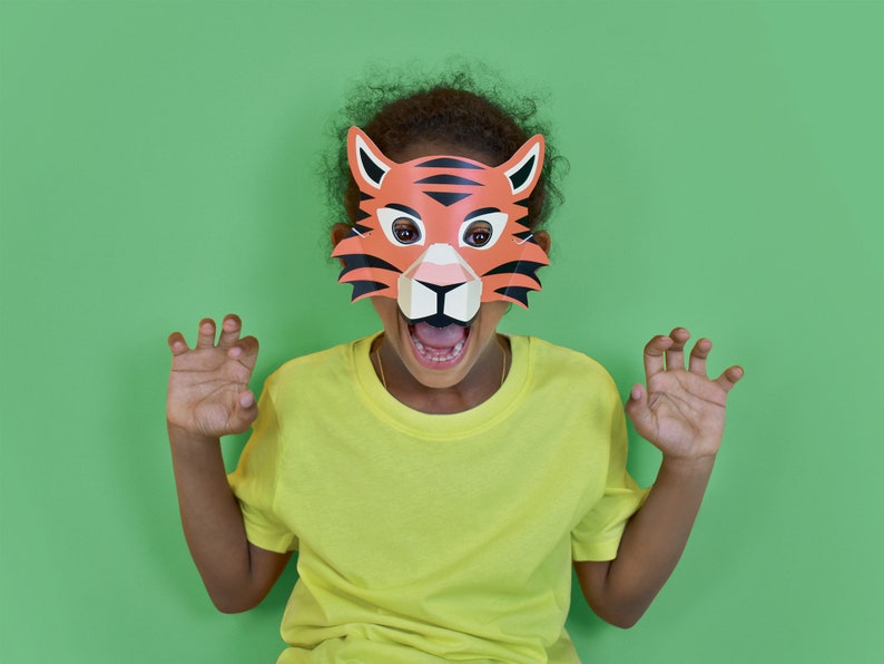 Create Your Own 3D Jungle Animal Masks - Etsy Create Your Own 3D Jungle Animal Masks - Etsy