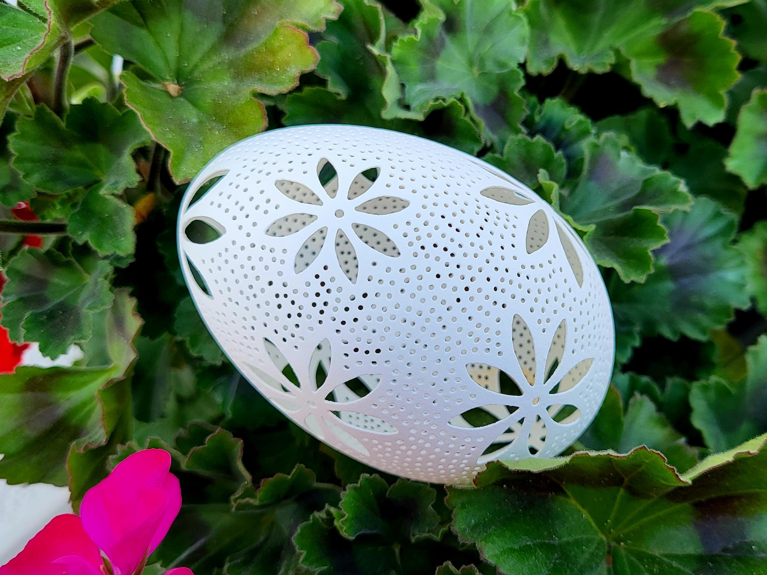 Eggshell of Polish Goose - Handmade Sculpted #270 - Transparent Easter ...