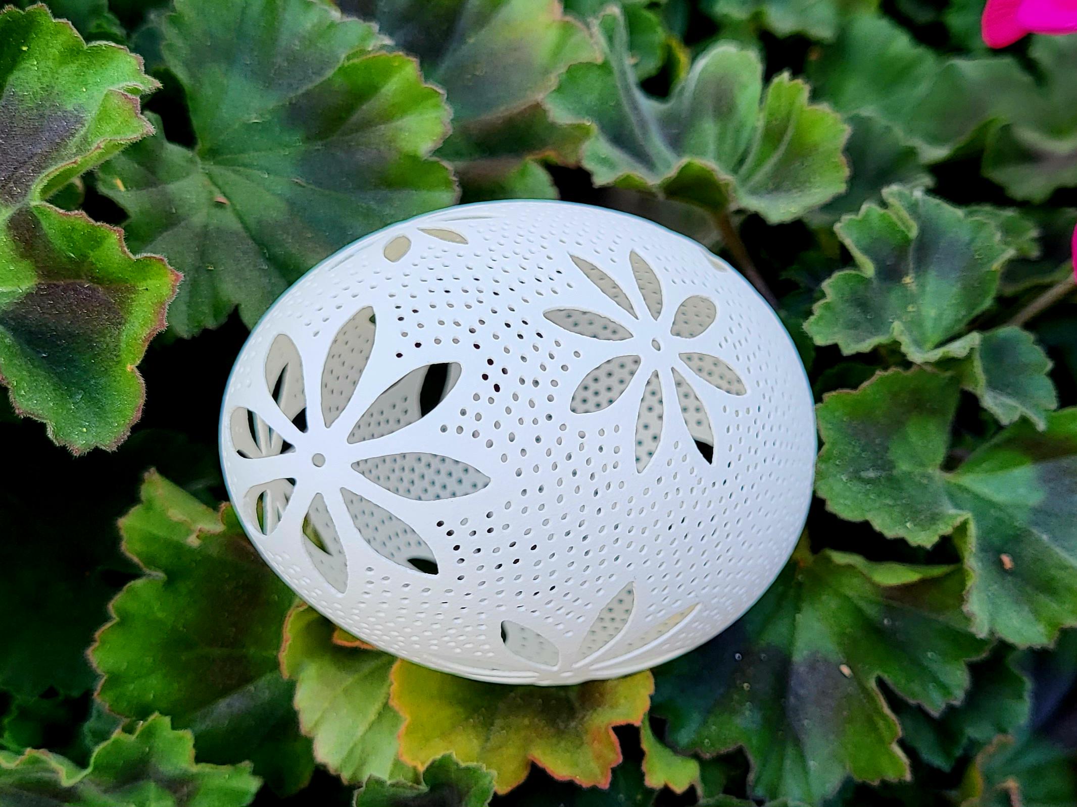 Eggshell of Polish Goose - Handmade Sculpted #270 - Transparent Easter ...