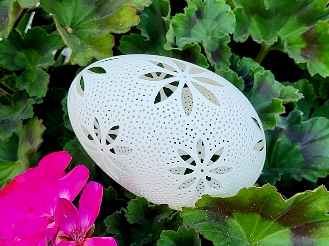 Eggshell of Polish Goose - Handmade Sculpted #270 - Transparent Easter ...