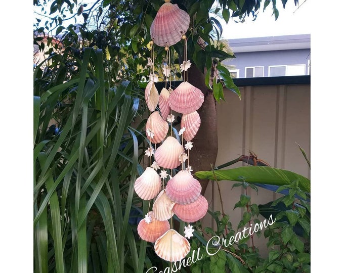 Seashell Wind Chime, Windchime, Garden Decor, Wall Hanging - Etsy