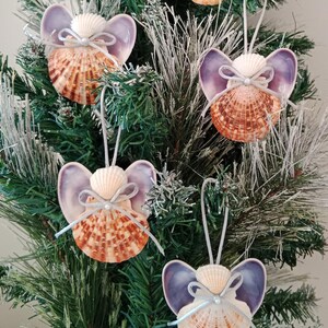 Seashell Angel, Seashell Christmas Ornament, Beach Ornament, Angel Ornament, Beach Decor, Gift ...