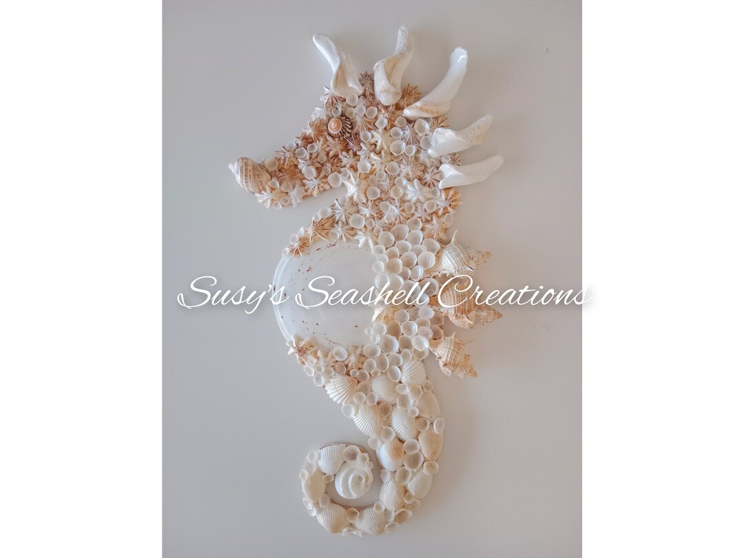 Seahorse - Seashell Seahorse - Seahorse Wall Art - Sea Horse - Shell ...