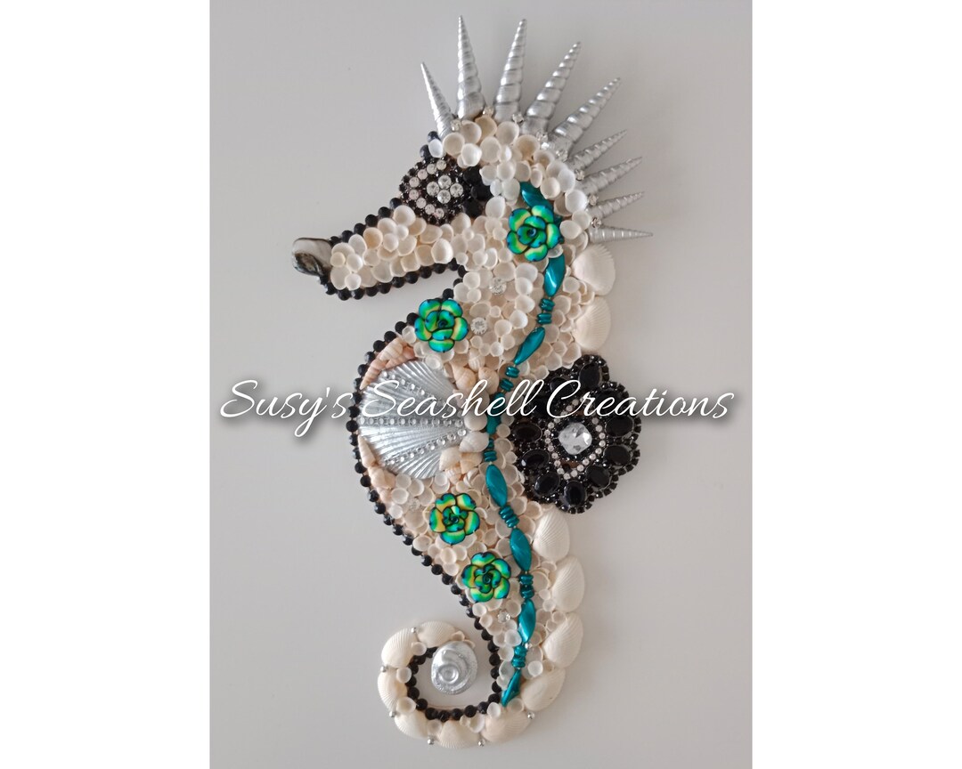 Seahorse - Seashell Seahorse - Seahorse Wall Art - Sea Horse - Shell ...