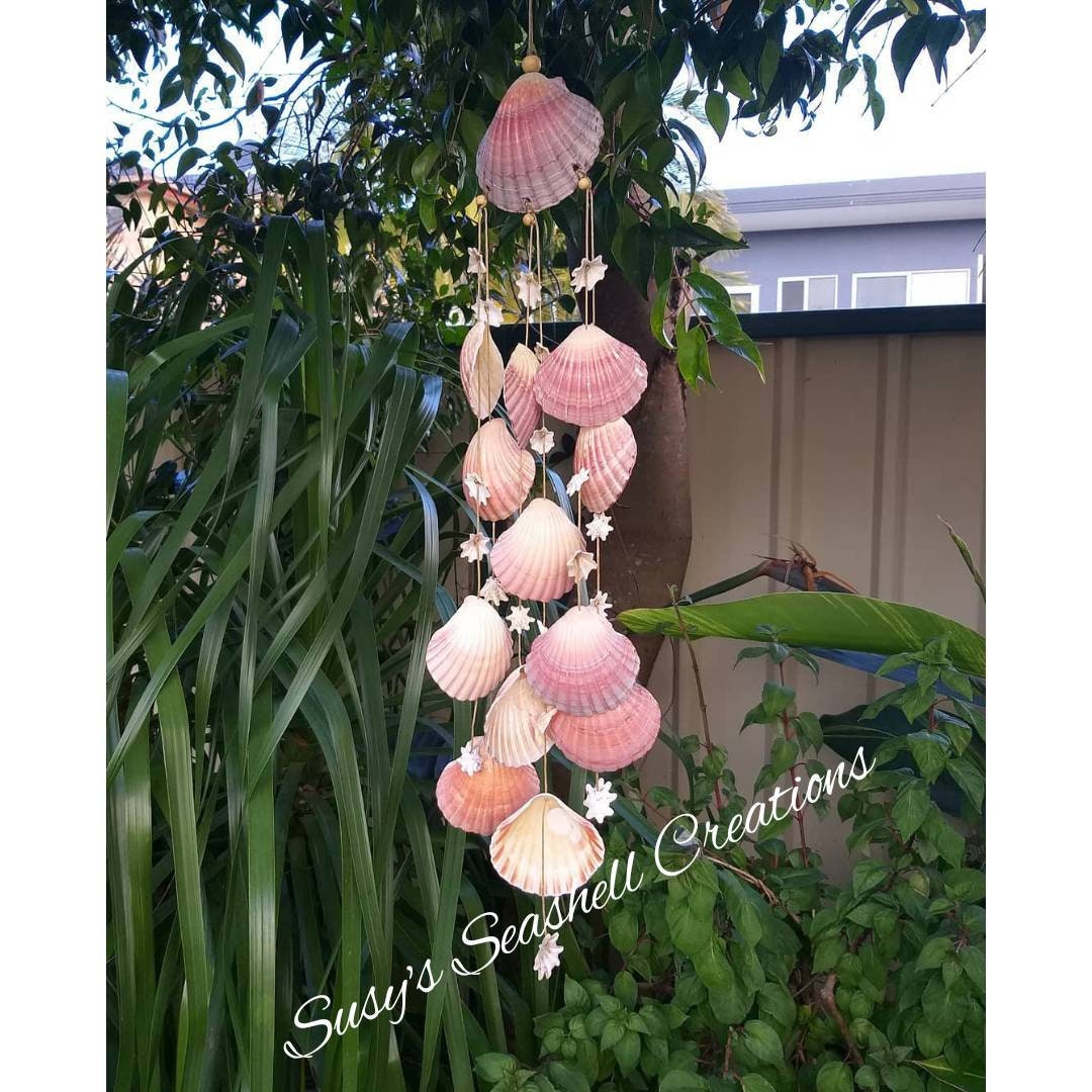 Seashell Wind Chime, Windchime, Garden Decor, Wall Hanging - Etsy
