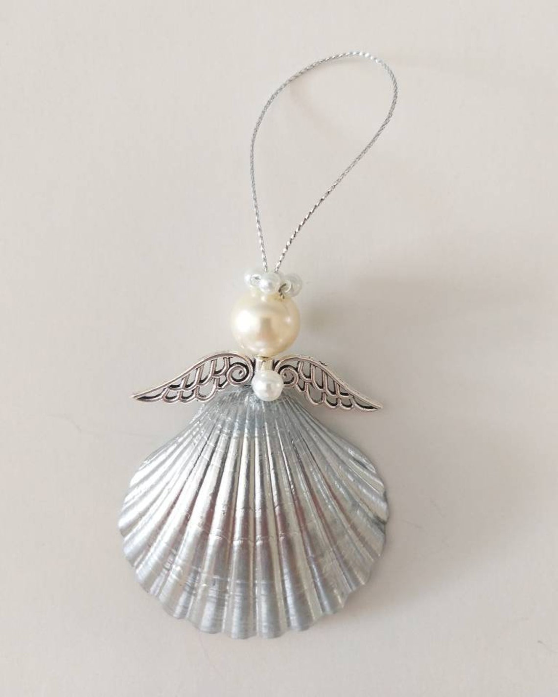 Seashell Angel Seashell Christmas Ornament Beach Ornament | Etsy