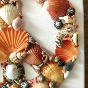 Seashell Peace Sign - Beach Decor -wall Art-wall Hanging - Wall Decor ...