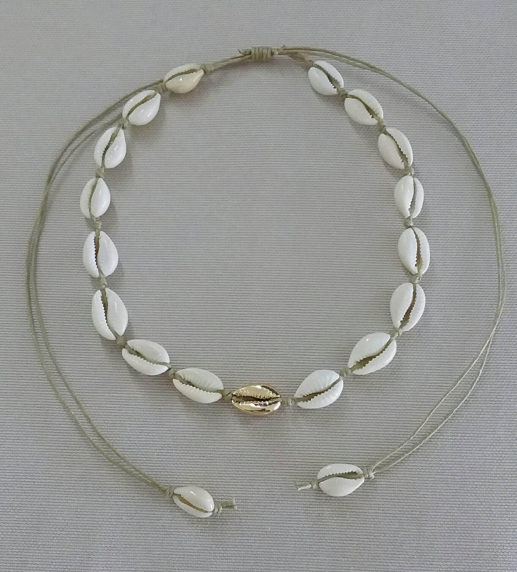 Cowrie Shell Necklace, Cowrie Shell Choker, Cowrie Necklace, Cowrie ...
