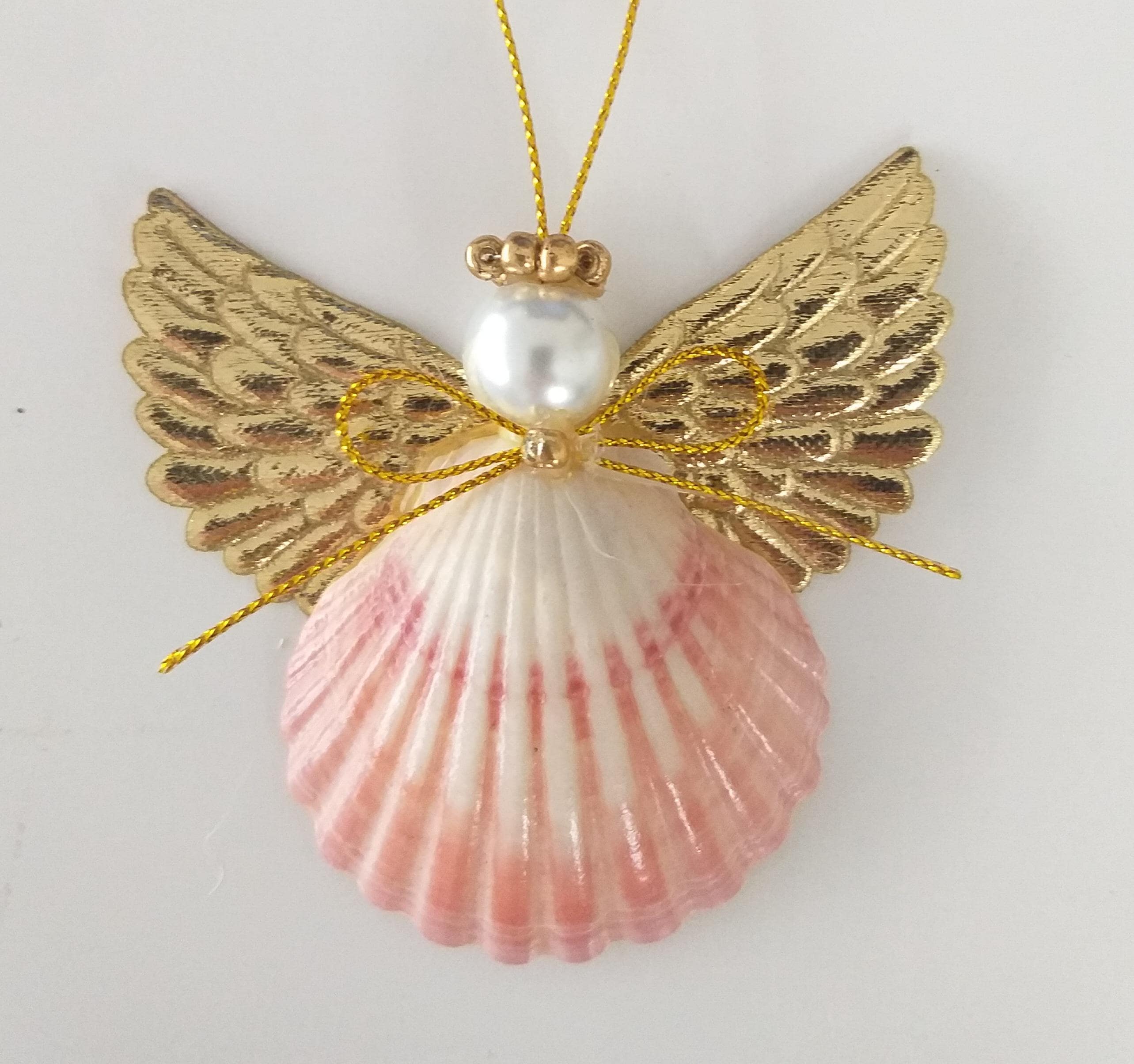 Seashell Angel, Seashell Christmas Ornament, Beach Ornament, Angel ...
