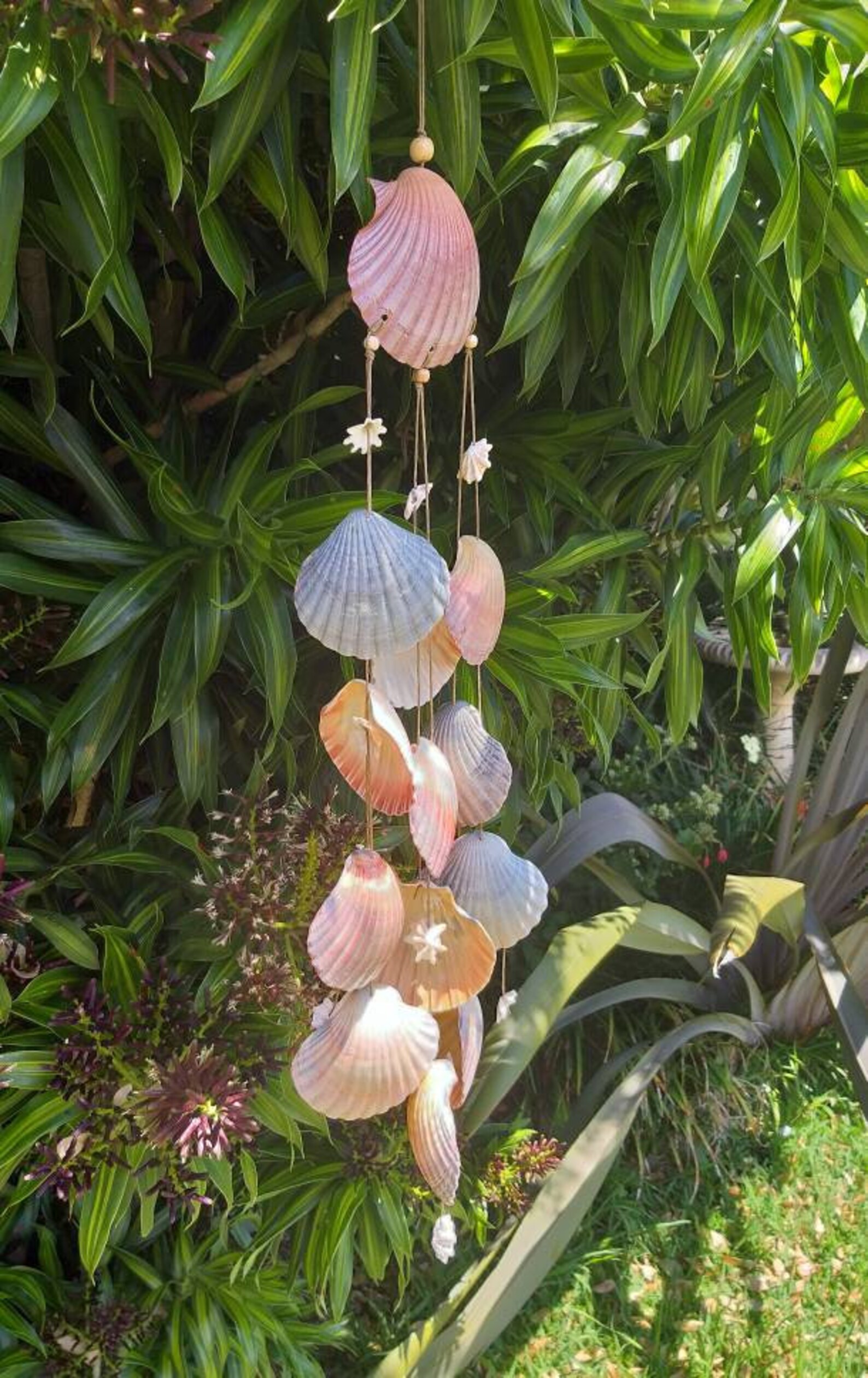 Seashell Wind Chime, Windchime, Garden Decor, Wall Hanging - Etsy