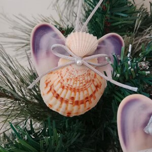 Seashell Angel, Seashell Christmas Ornament, Beach Ornament, Angel Ornament, Beach Decor, Gift ...