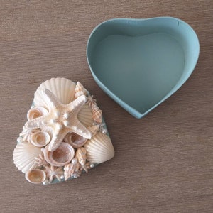 Beach Decor Seashell Gift Box and Frame Seashell Box Shell - Etsy