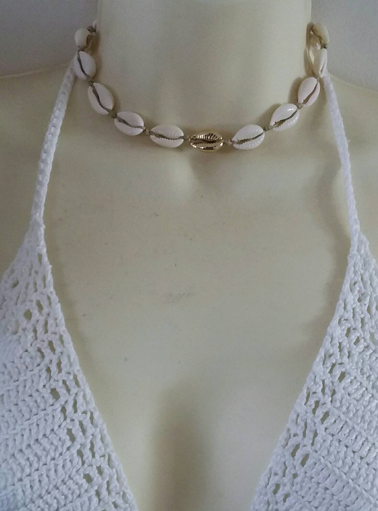 Cowrie Shell Necklace Cowrie Shell Choker Cowrie Necklace | Etsy