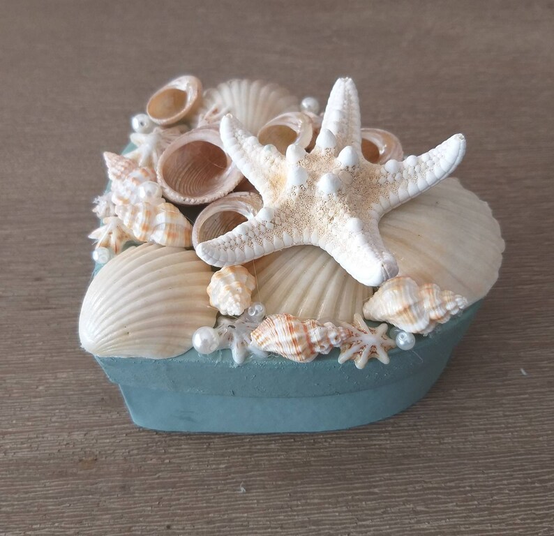 Beach Decor Seashell Gift Box and Frame Seashell Box Shell - Etsy