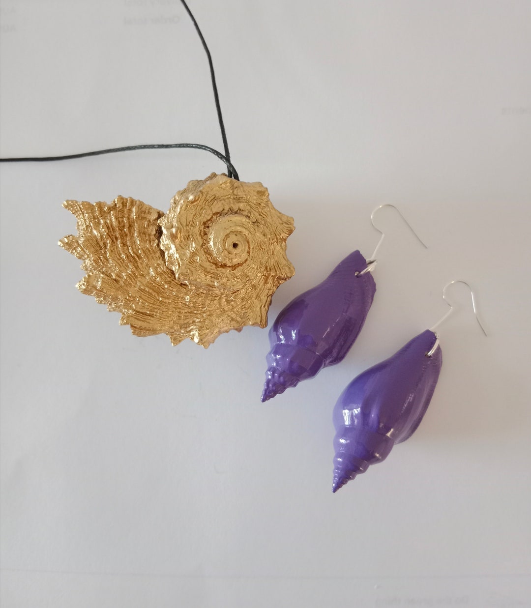 Ursula Inspired Real Shell Necklace and Earring Set-ursula Costume ...