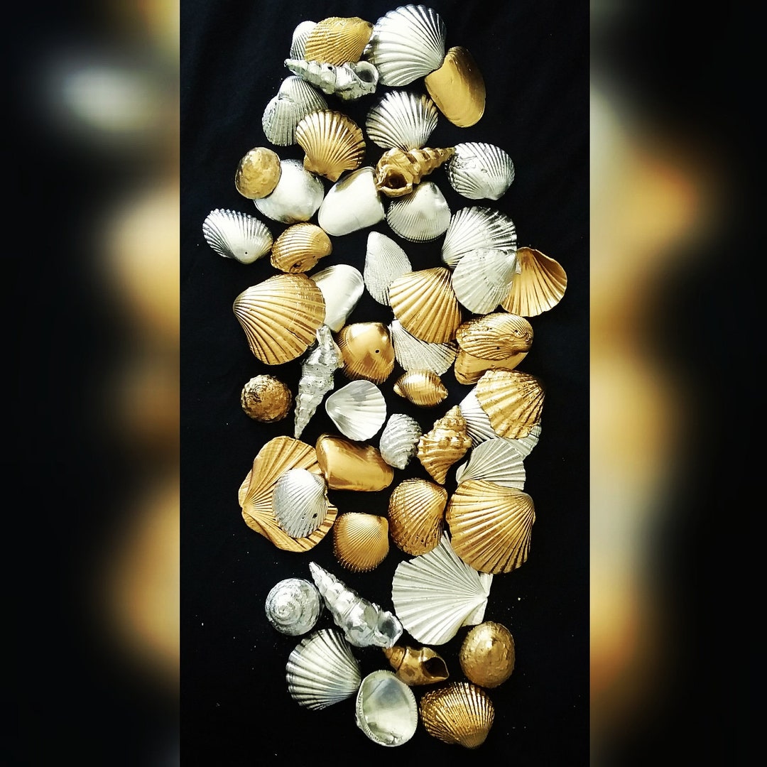 Wedding Table Decoration, Beach Wedding, Seashell Table Decor, Gold ...