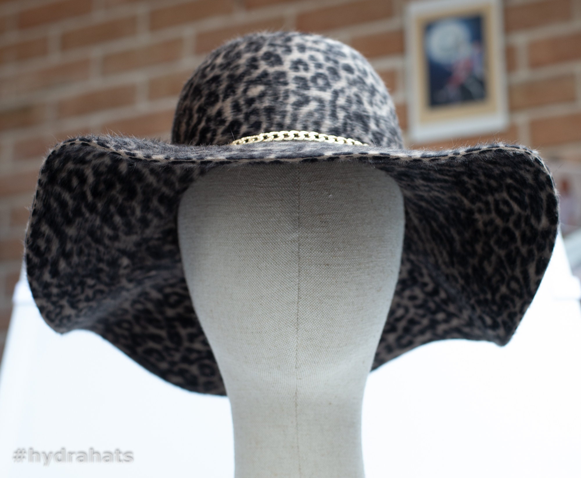 Panther Womens Hat With Shaggy Animal Print Pattern - Etsy