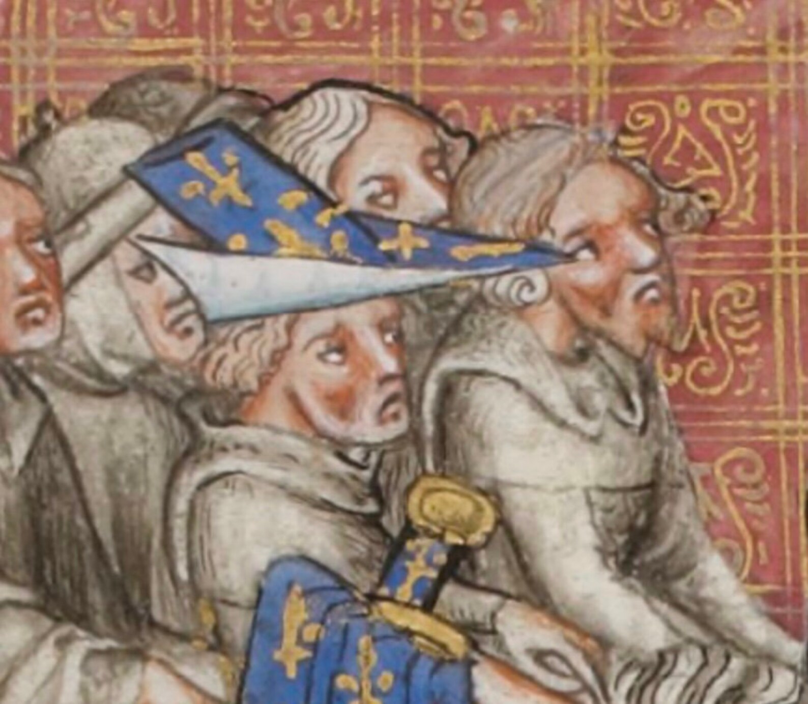 Medieval bycocket with Siberian squirrel and fleur-de-lis | Etsy