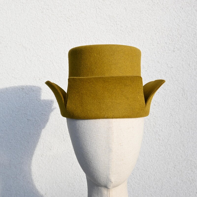 Felt Roll Brim Hat - Etsy