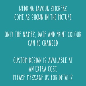 ONE IN a MILLION Stickers X 35 Custom Wedding Sticker Your Names Date ...