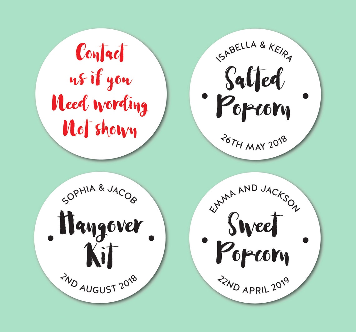 CUSTOM WEDDING Favour STICKERS Love is Sweet Save the Date | Etsy