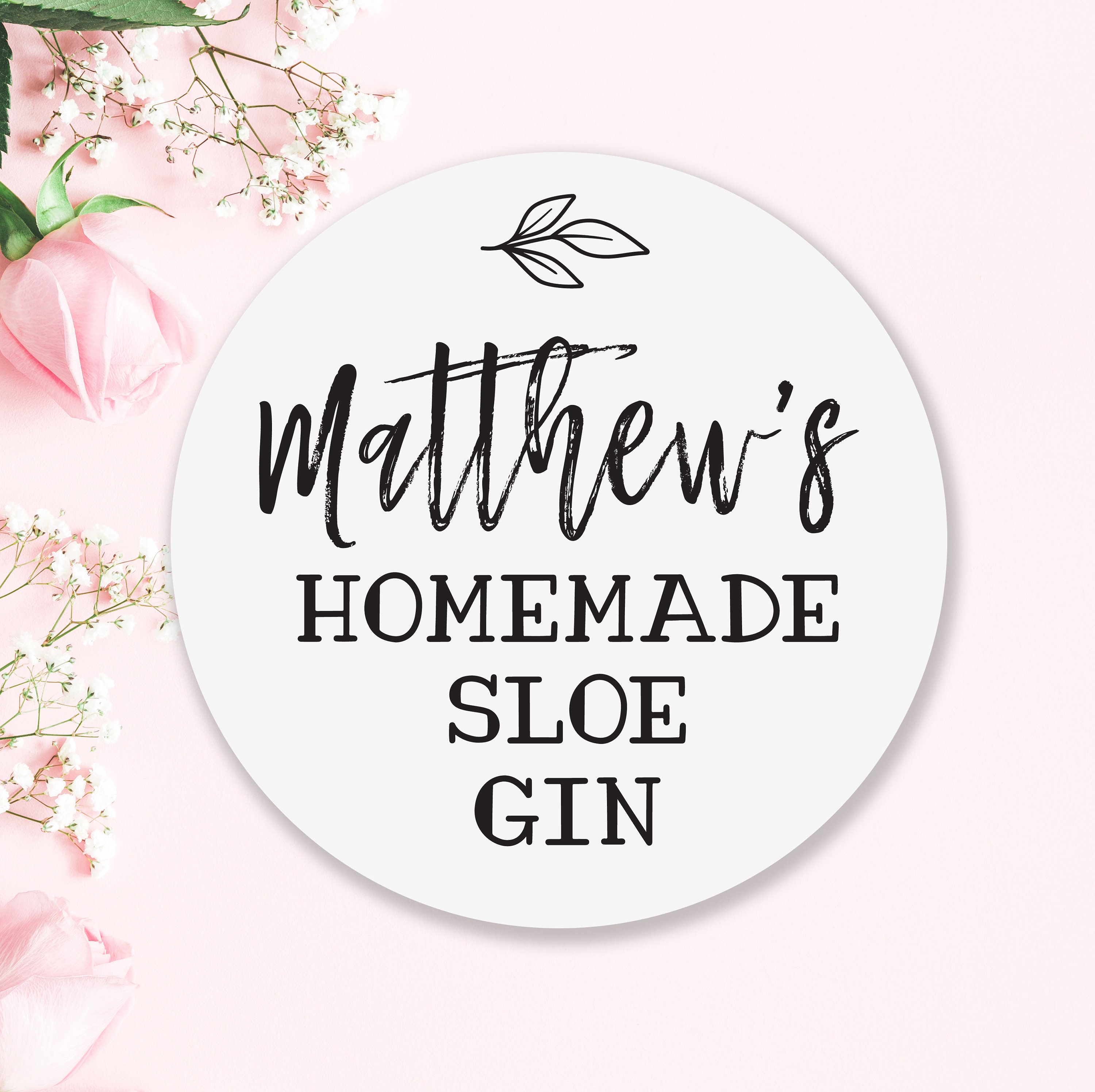 CUSTOMISED SLOE GIN Stickers, Labels for Business, Home Made ...