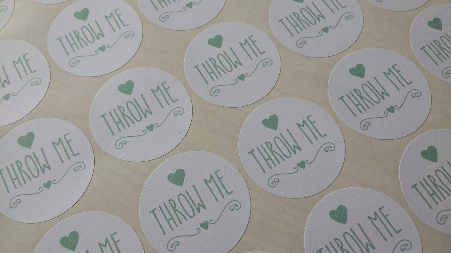 WEDDING STICKERS 35 X Throw Me Labels Any Colour Confetti - Etsy UK