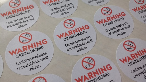 WARNING STICKERS 35 X Sticky Labels Small Craft Business | Etsy UK