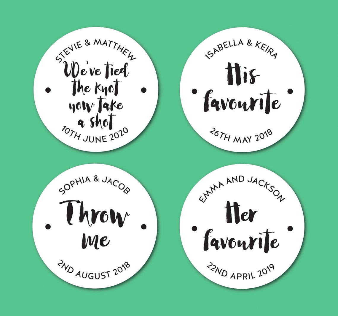 CUSTOM WEDDING Favour STICKERS Love is Sweet Save the Date | Etsy