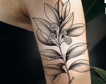 Ornamental Lotus II Printable Feminine Tattoo Design Instant - Etsy