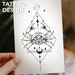 Cancer - Crab With Stars and Mandala - Geometric Printable Tattoo ...