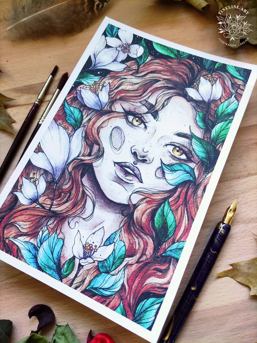 Crocus Portrait Watercolor Art Print - Etsy