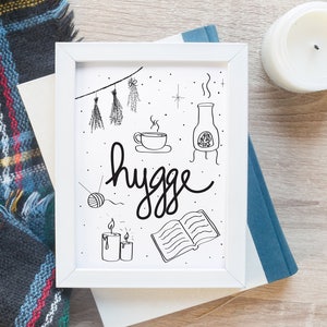 Cozy Hygge Print, Hygge Art, Hygga Printable, Fall Print, Hygge Wall ...