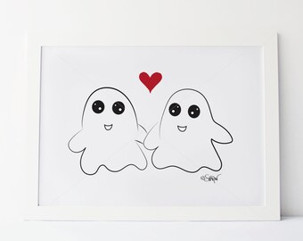 Friends Forever Print Best Friend Printable Ghost | Etsy