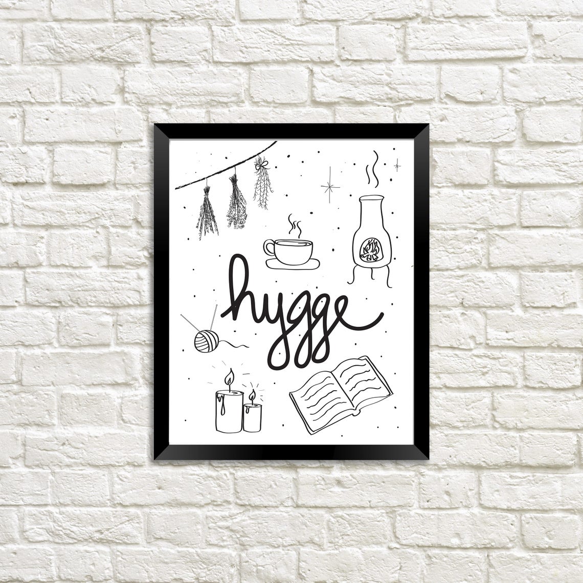 Cozy Hygge Print, Hygge Art, Hygga Printable, Fall Print, Hygge Wall ...