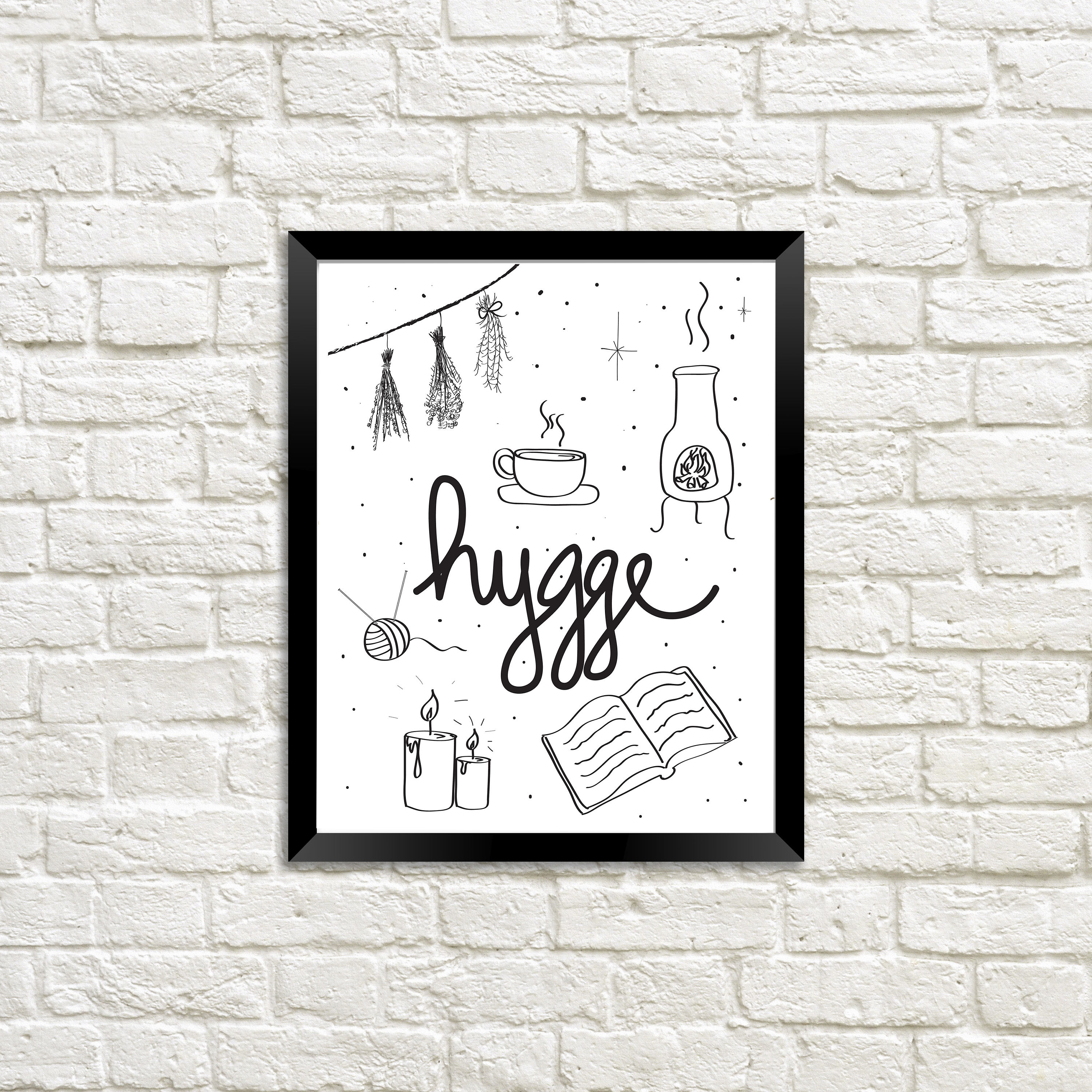 Cozy Hygge Print, Hygge Art, Hygga Printable, Fall Print, Hygge Wall ...