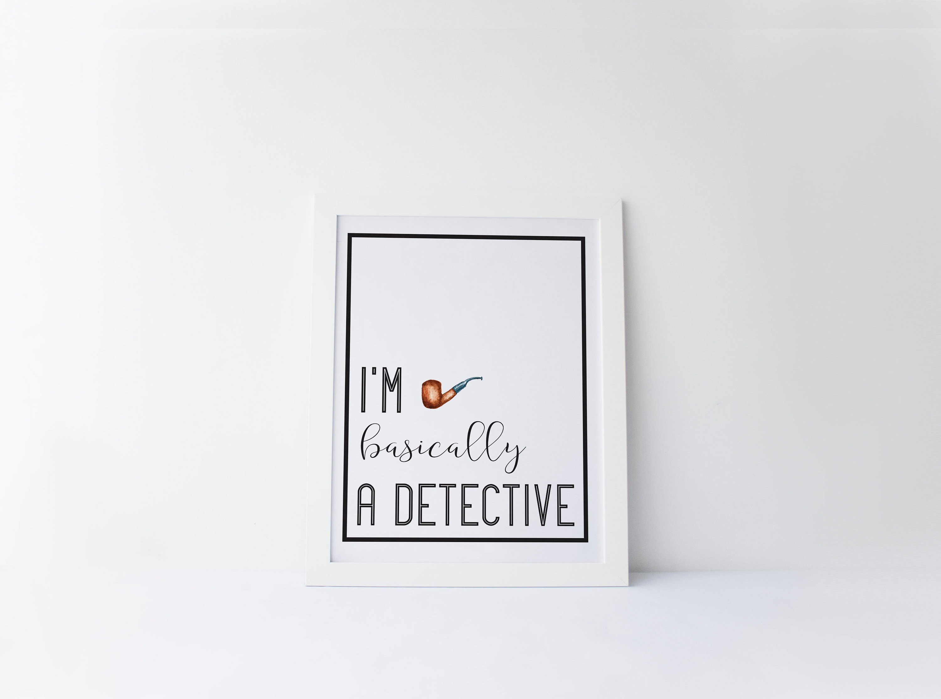Detective Wall Print Detective Wall Art Pipe Wall Print - Etsy