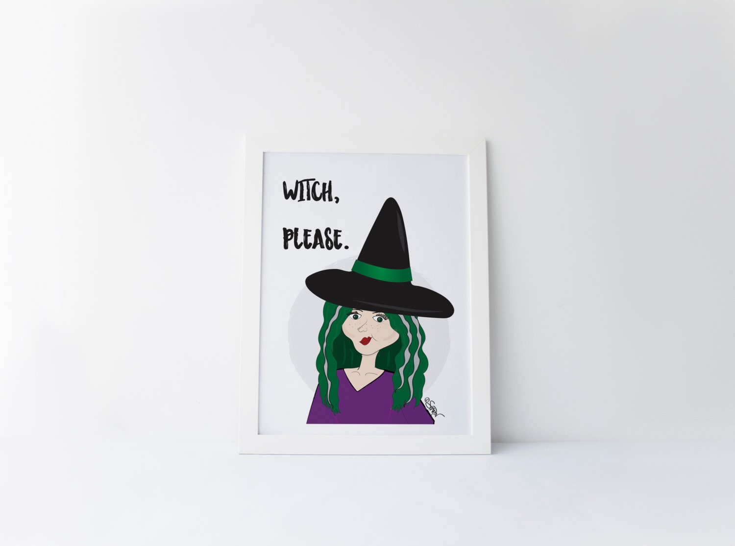 Witch Please Art Print: Sassy Halloween Illustration (digital Download ...