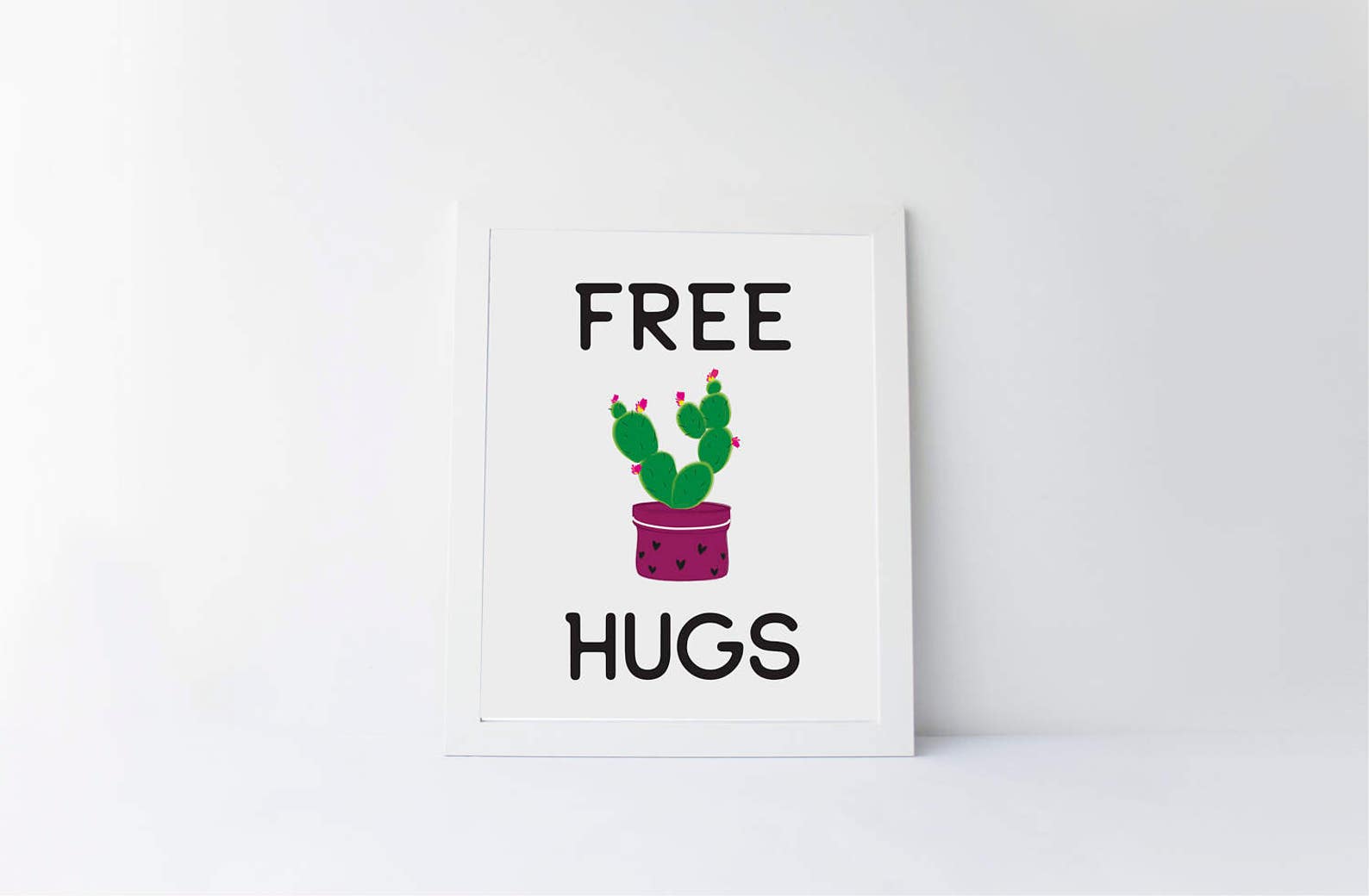 Free Hugs Cactus Poster, Cactus Poster, Cactus Print, Free Hugs Cactus ...
