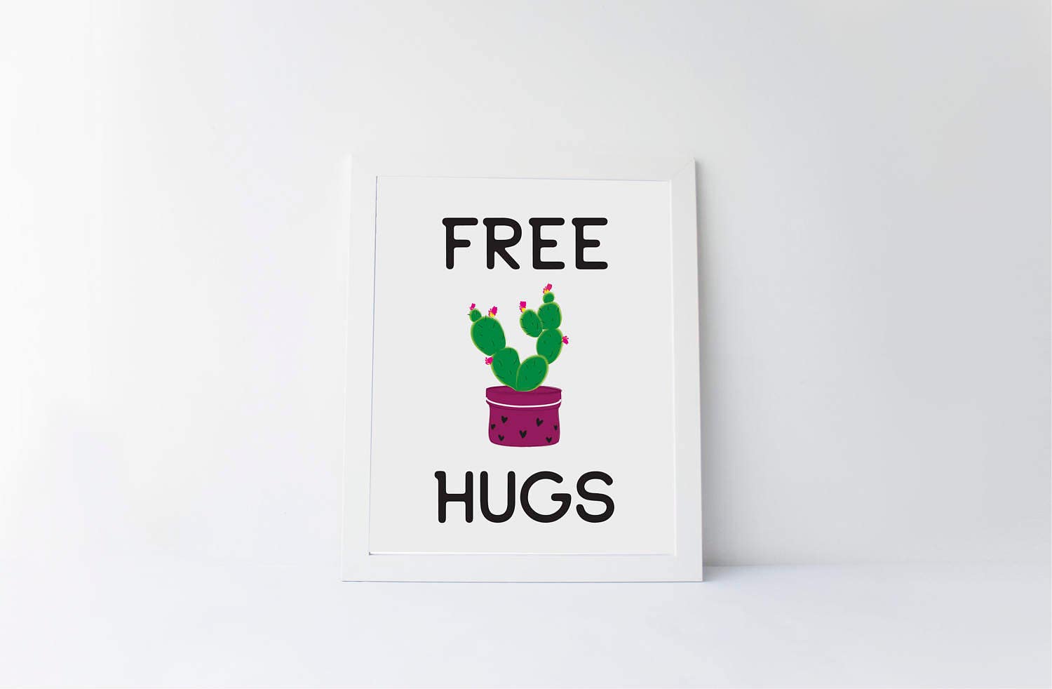 Free Hugs Cactus Poster, Cactus Poster, Cactus Print, Free Hugs Cactus ...