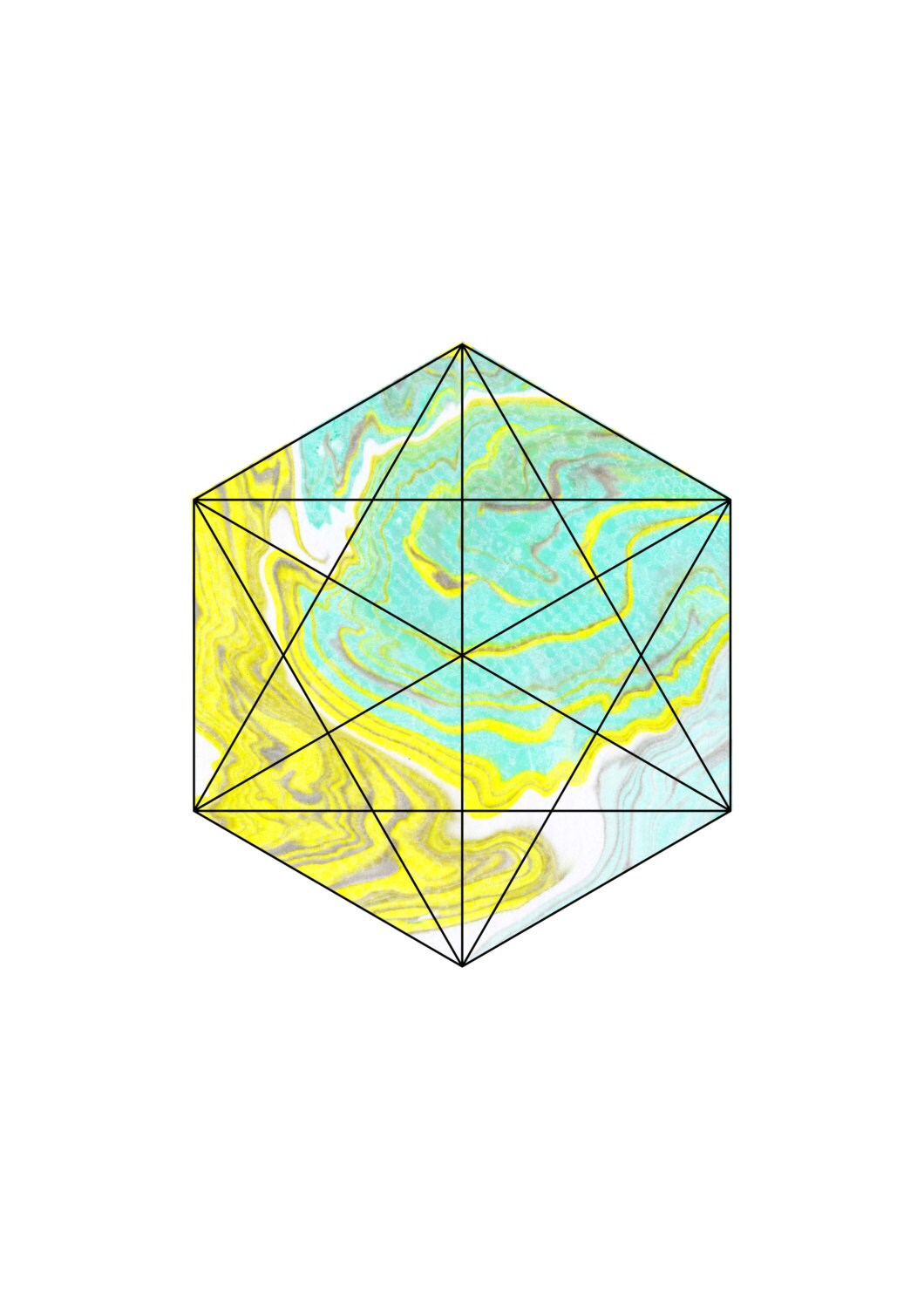 Marble Geometric Abstract Art Print: Modern Wall Decor (digital ...