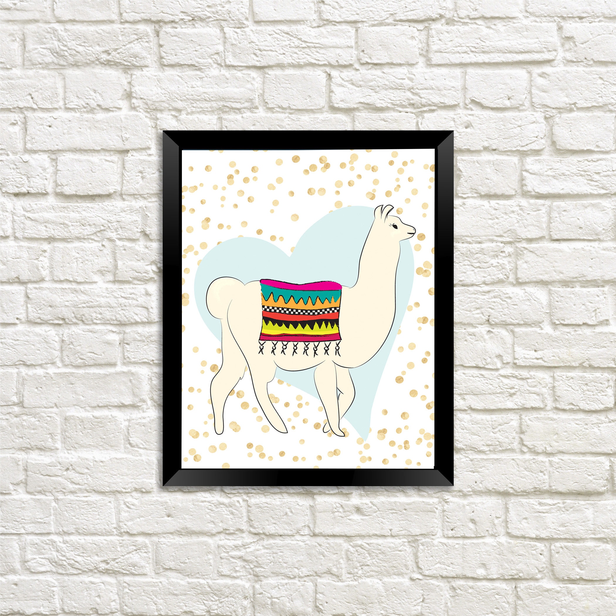 Llama Wall Print, Llama Wall Art, Llama Nursery Art, Llama Nursery ...