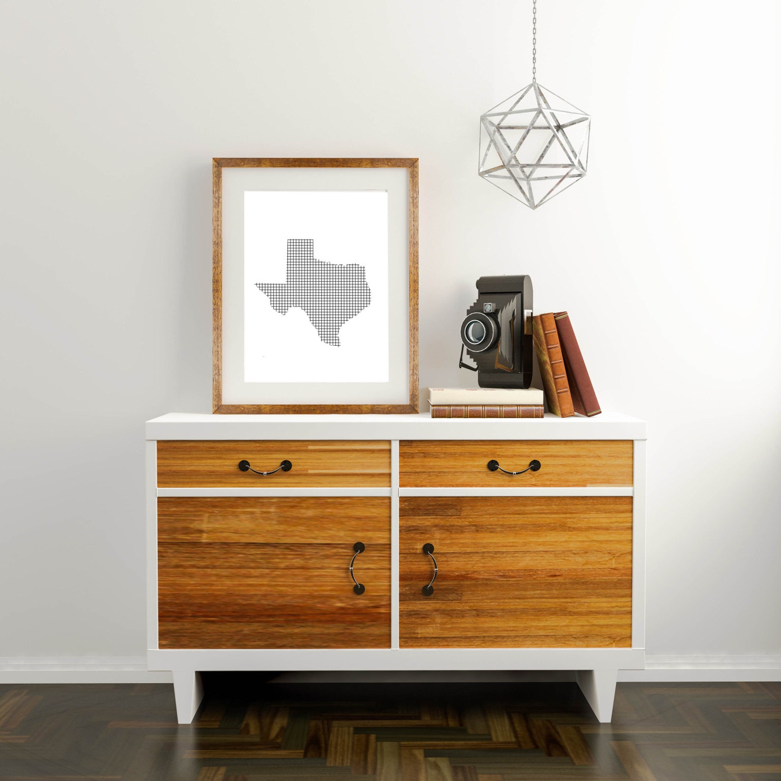 Texas Digital Print, Grid Printable, Texas Wall Print, Grid Wall Print ...