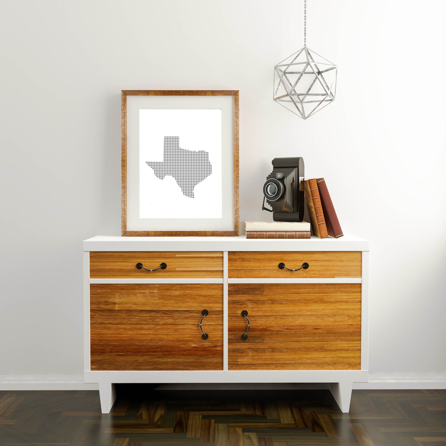Texas Digital Print, Grid Printable, Texas Wall Print, Grid Wall Print ...