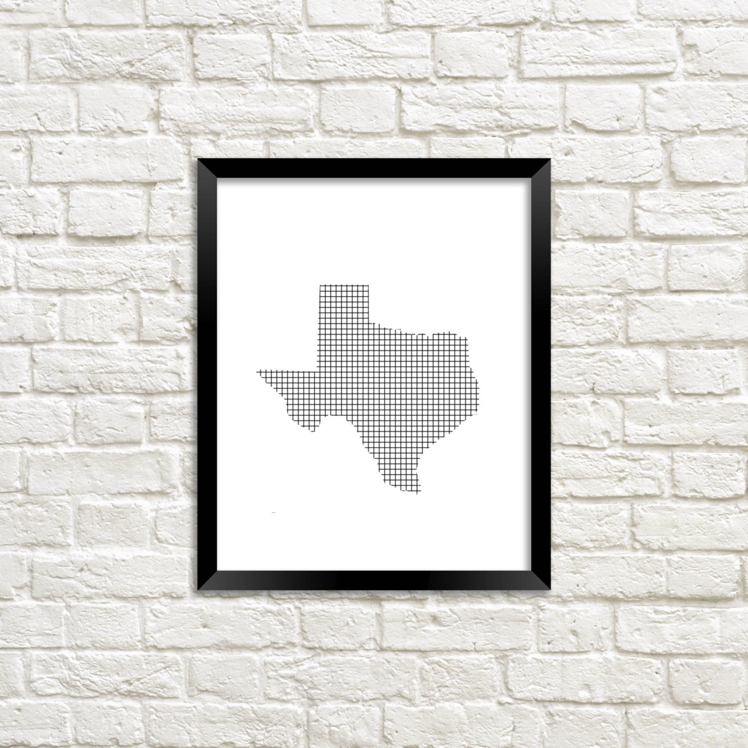 Texas Digital Print, Grid Printable, Texas Wall Print, Grid Wall Print ...