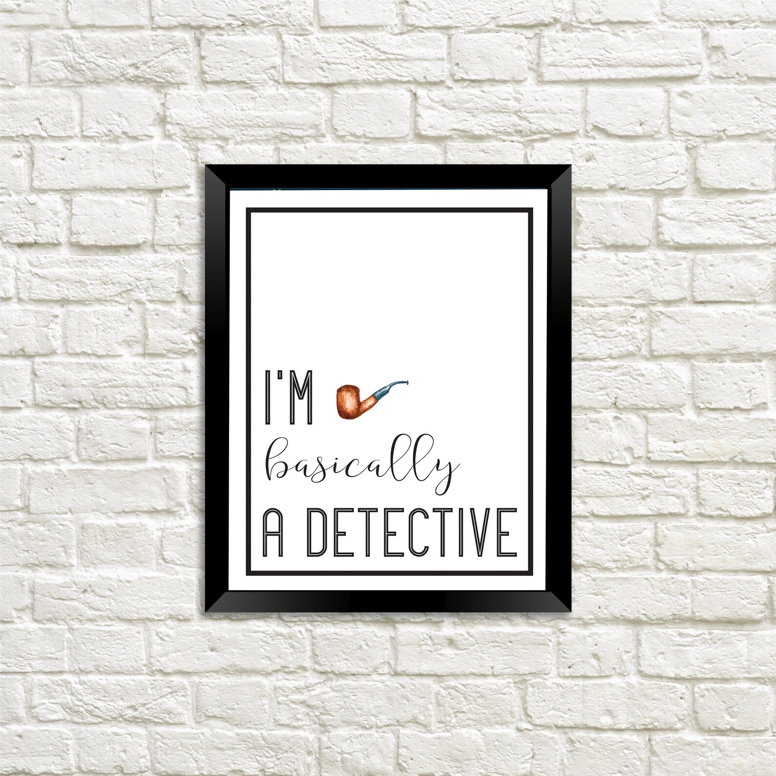 Detective Wall Print Detective Wall Art Pipe Wall Print - Etsy